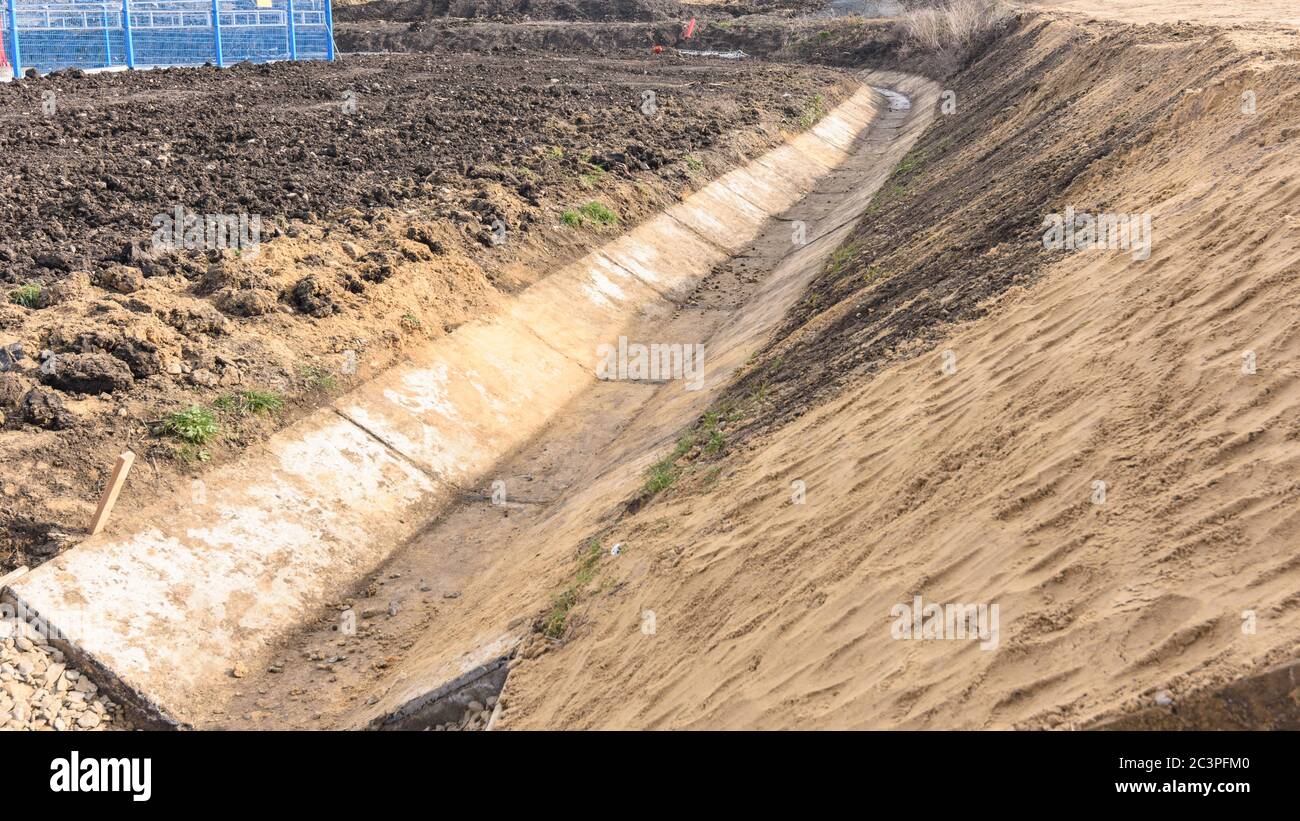 Drainage ditch slope hi-res stock photography and images - Alamy