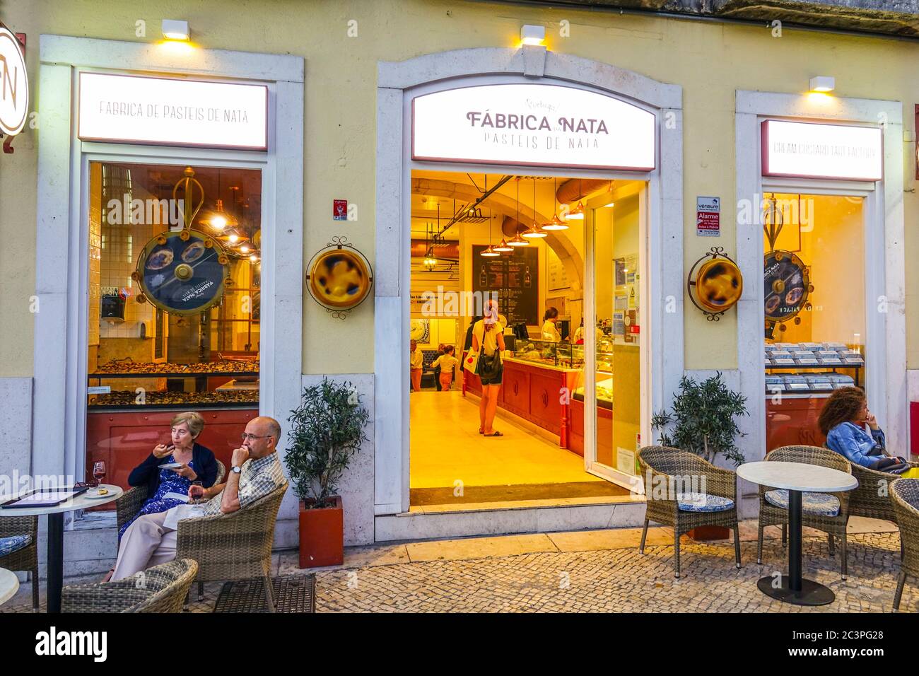 Famous bakery and pastry shop in Lisbon called Fabrica Nata Stock Photo ...