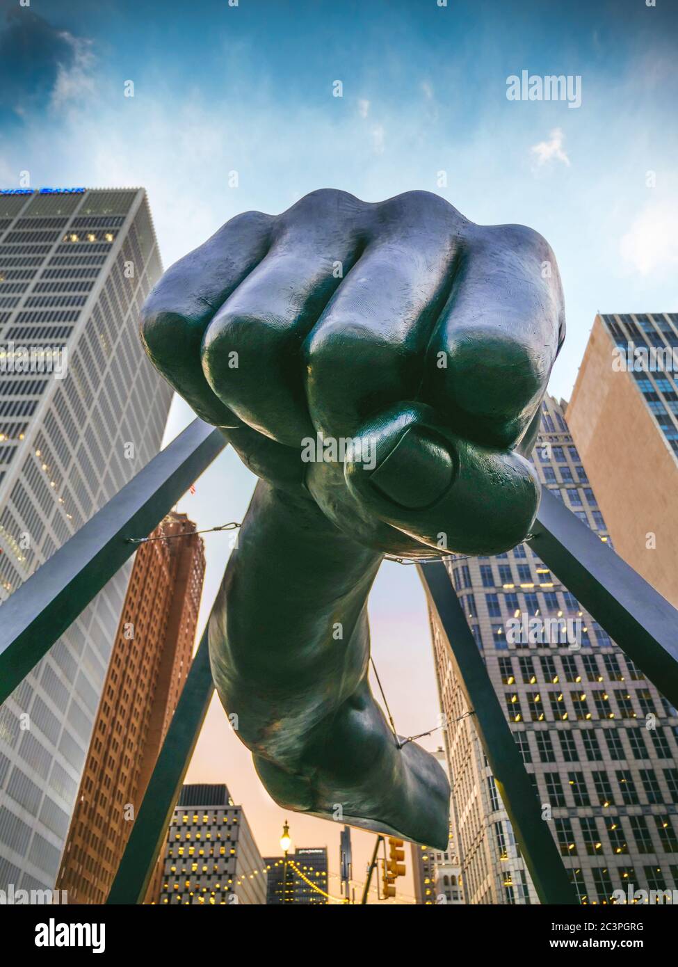 Joe Louis Fist Detroit, MI Stock Photo - Alamy