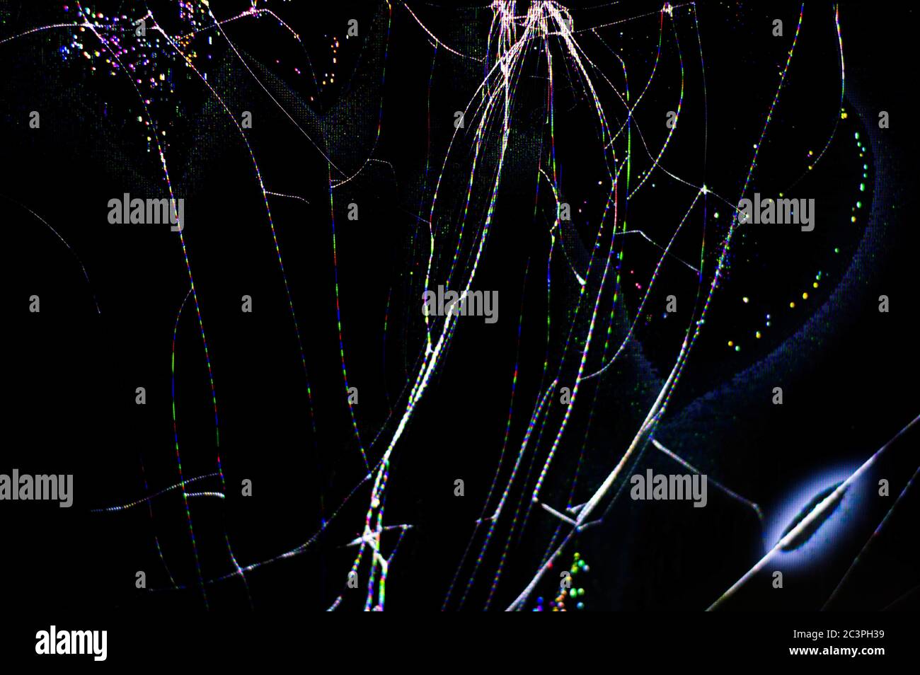 View of a broken and non-working screen of an electronic device Stock ...