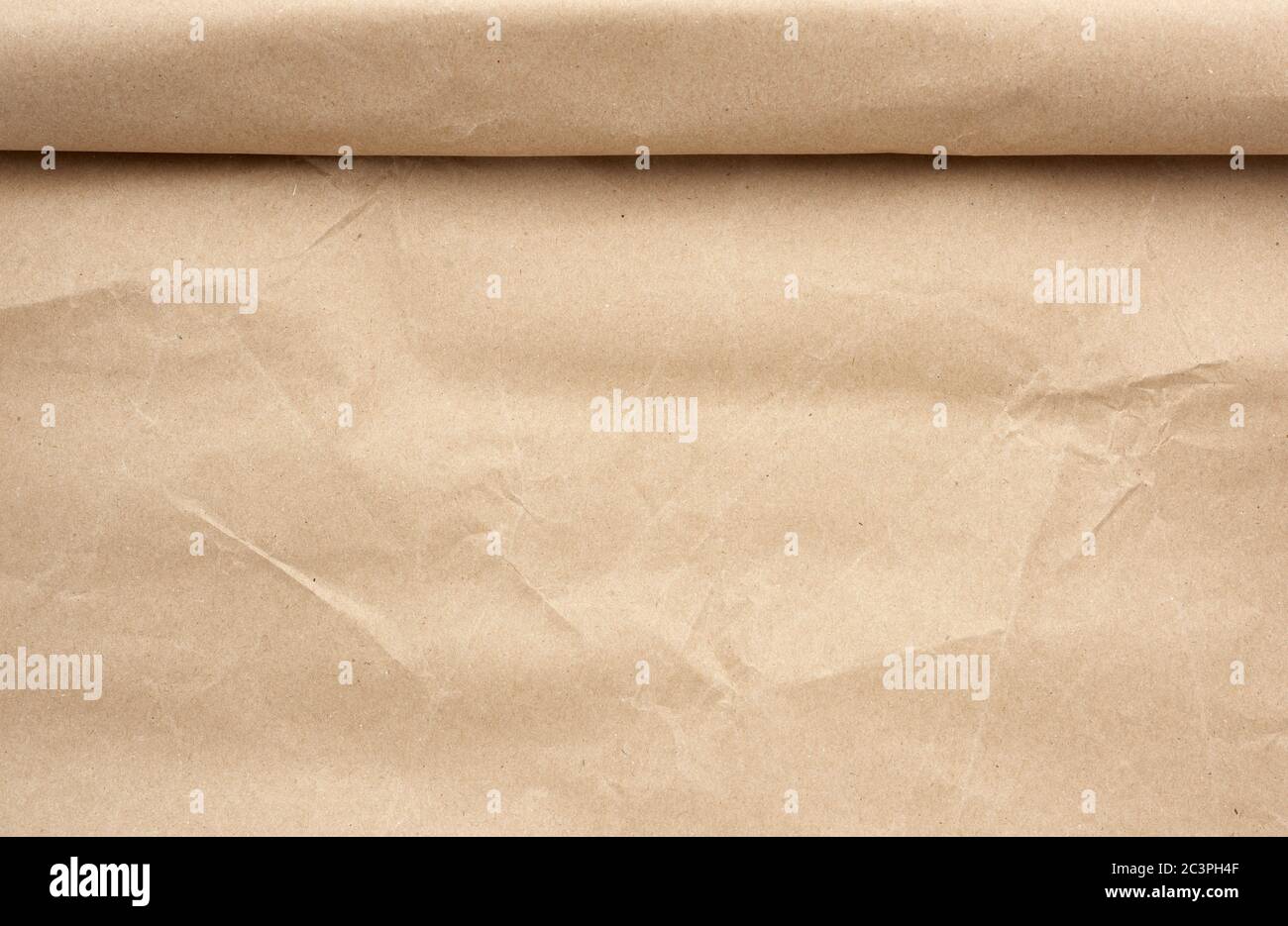 expanded brown paper roll, full frame, copy space Stock Photo - Alamy