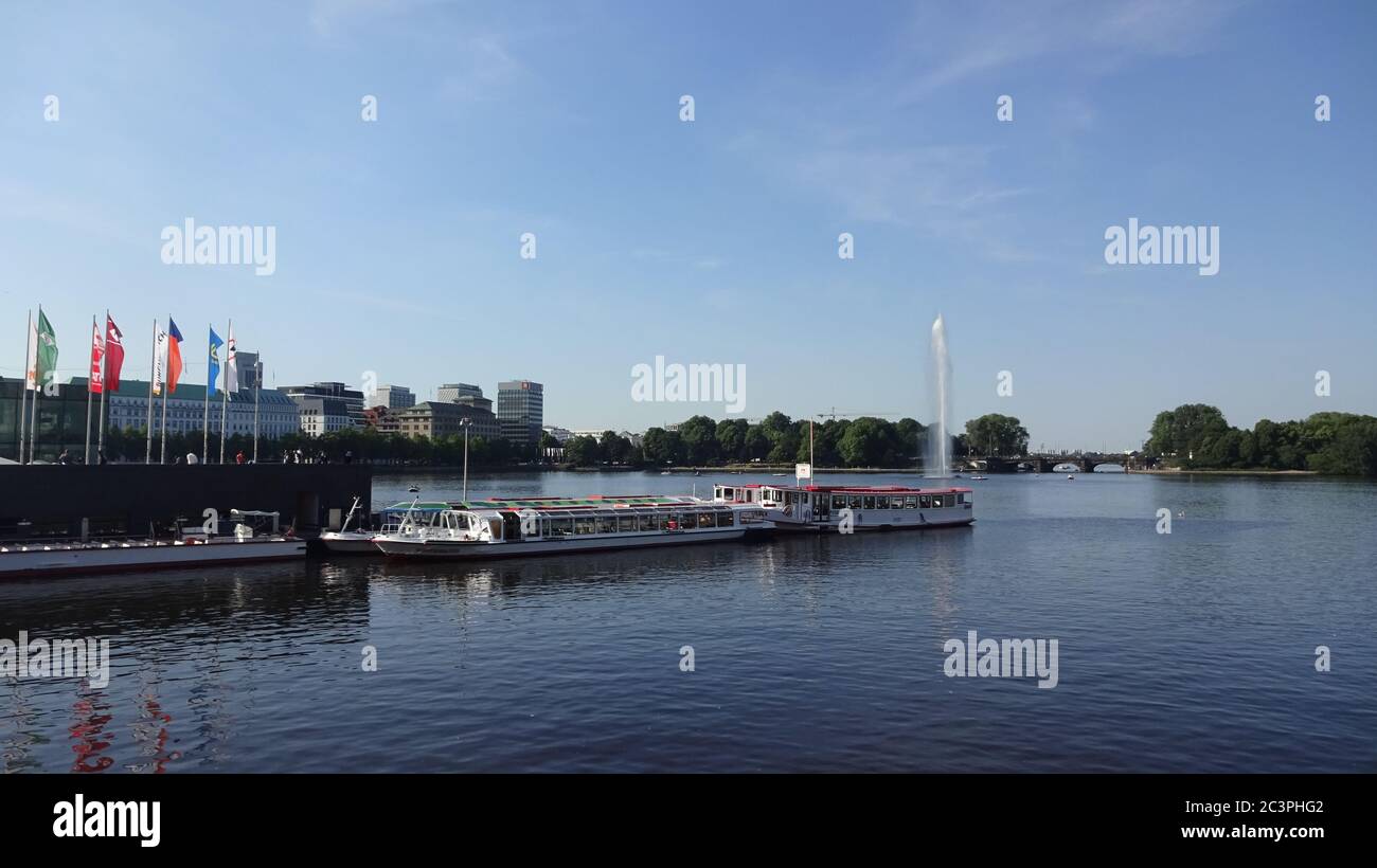 Architecture of German Hamburg. The famous city on the Elbe, its ...