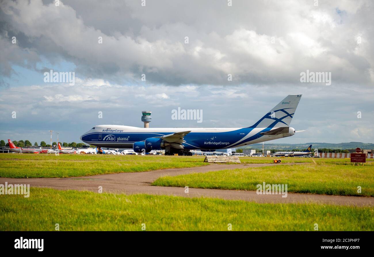 Pharma ABC AirBridgeCargo pharmaceutrical flight takes off from East ...