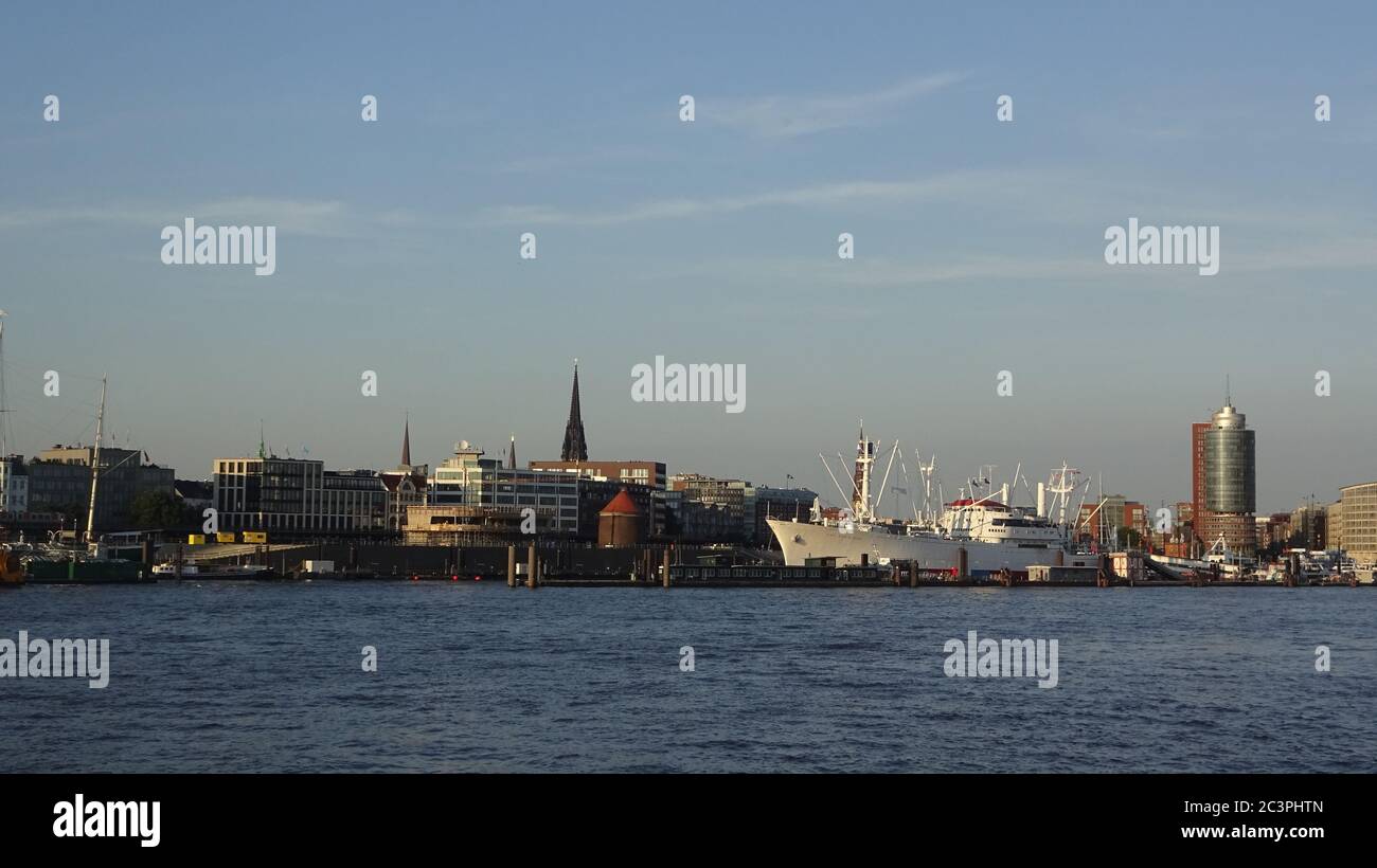 Architecture of German Hamburg. The famous city on the Elbe, its ...