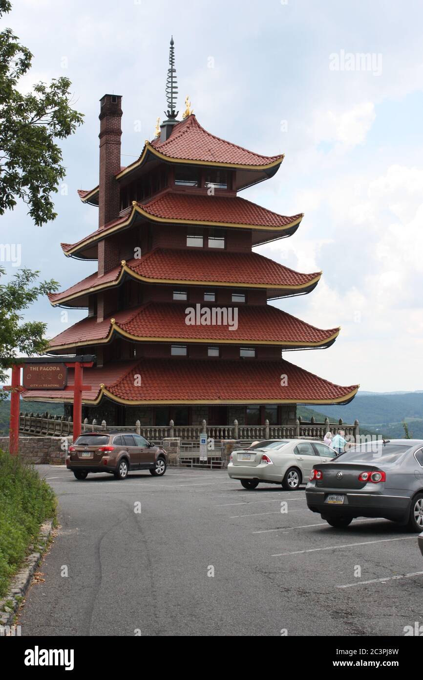 View of Pagoda in Reading PA Stock Photo - Alamy