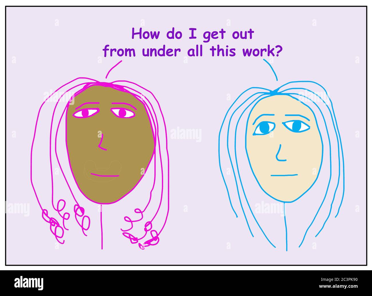 Work life balance cartoon hi-res stock photography and images - Alamy