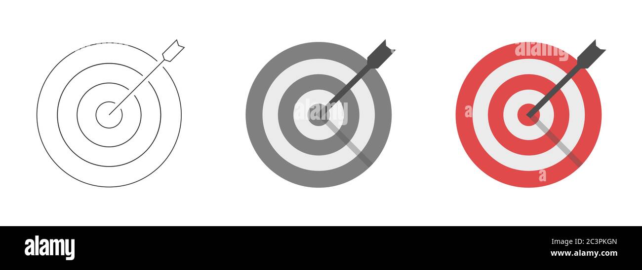 Aim target vector icons Stock Vector Image & Art - Alamy
