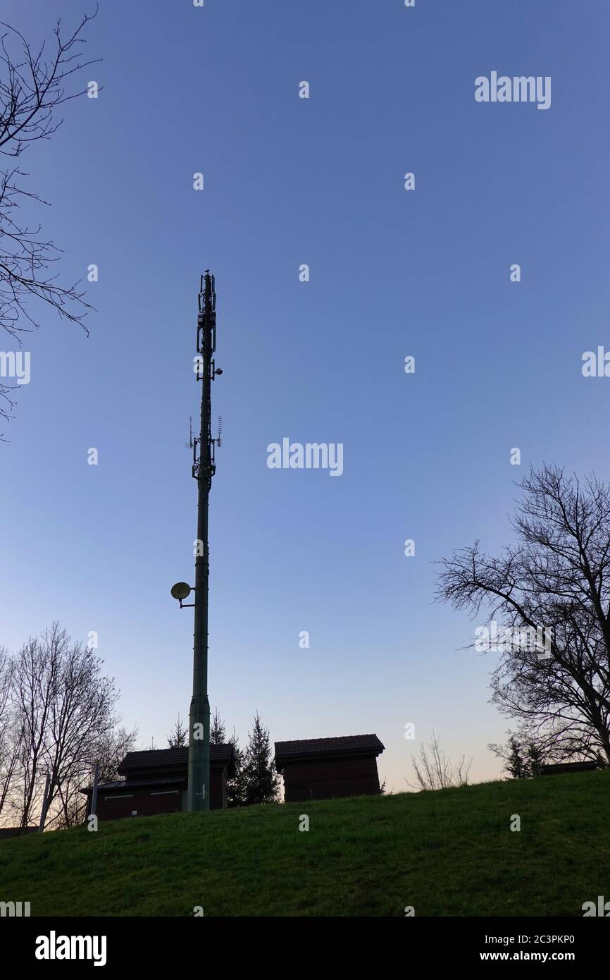 Close up mobile mast – cell site – cell tower – cellular base station ...