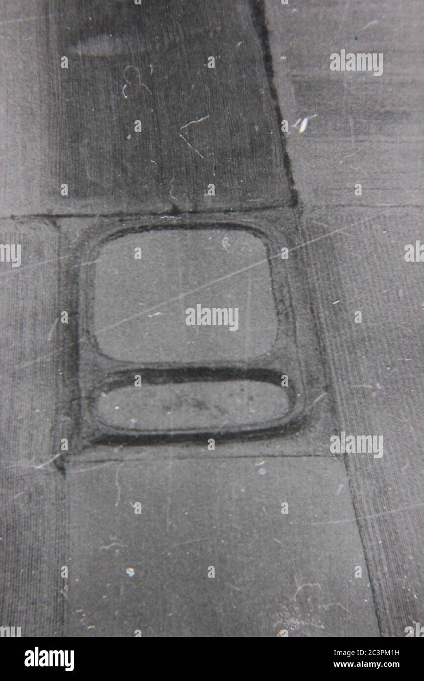 Fine 70s vintage black and white extreme aerial photography of ...