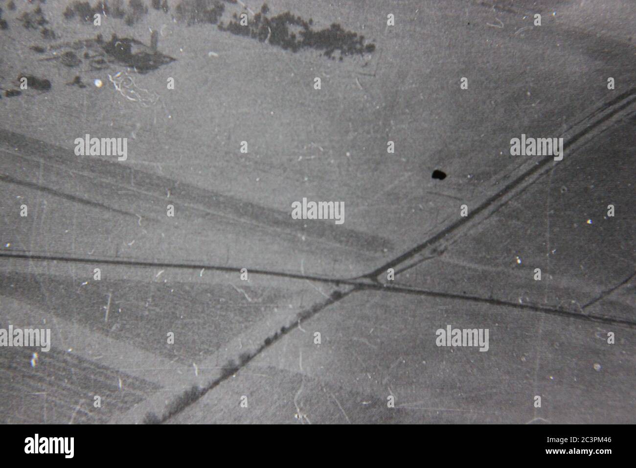 Fine 70s vintage black and white extreme aerial photography of ...