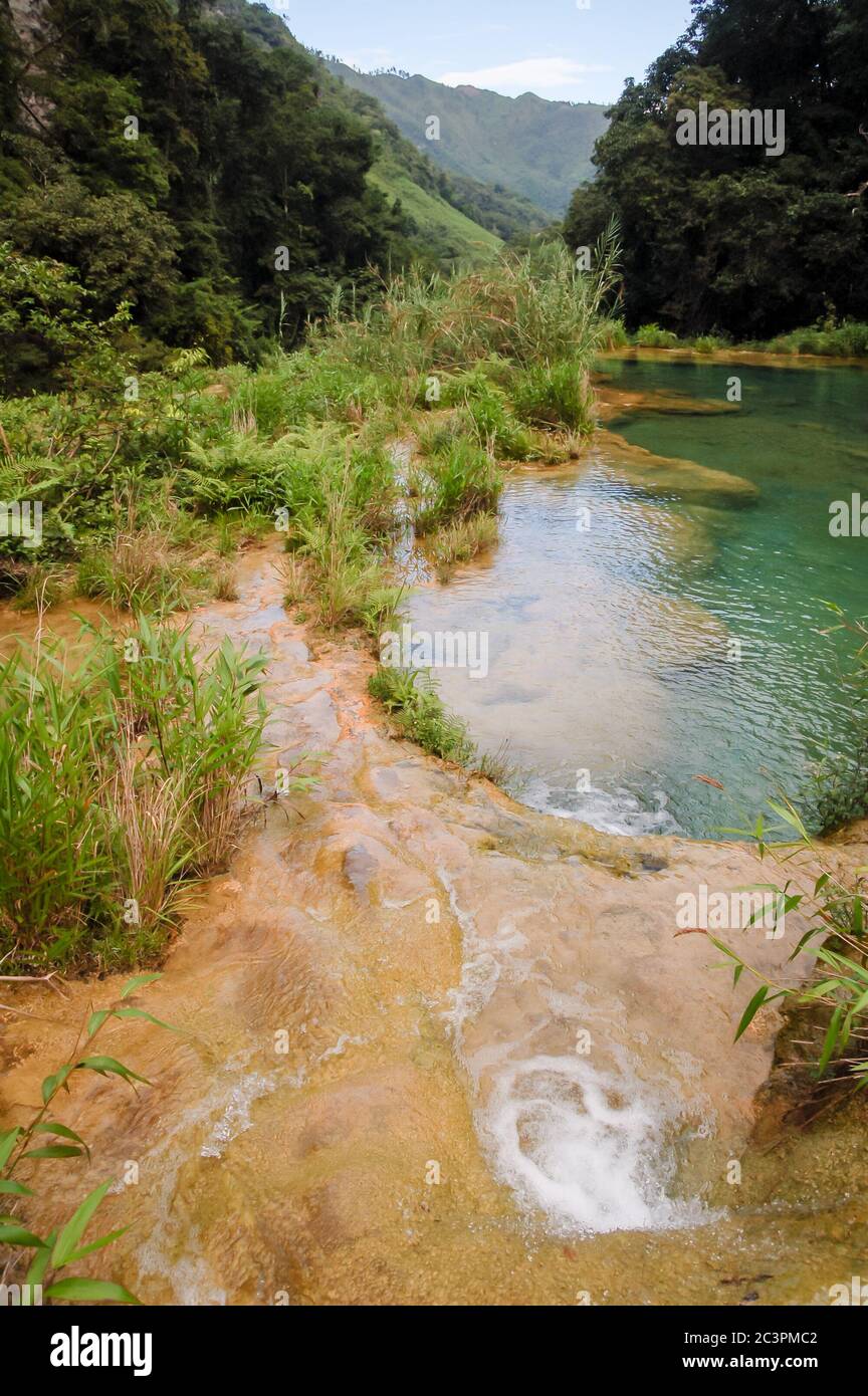 Landscape in Semuc Champey, Lanquin, Guatemala, Central America Stock ...