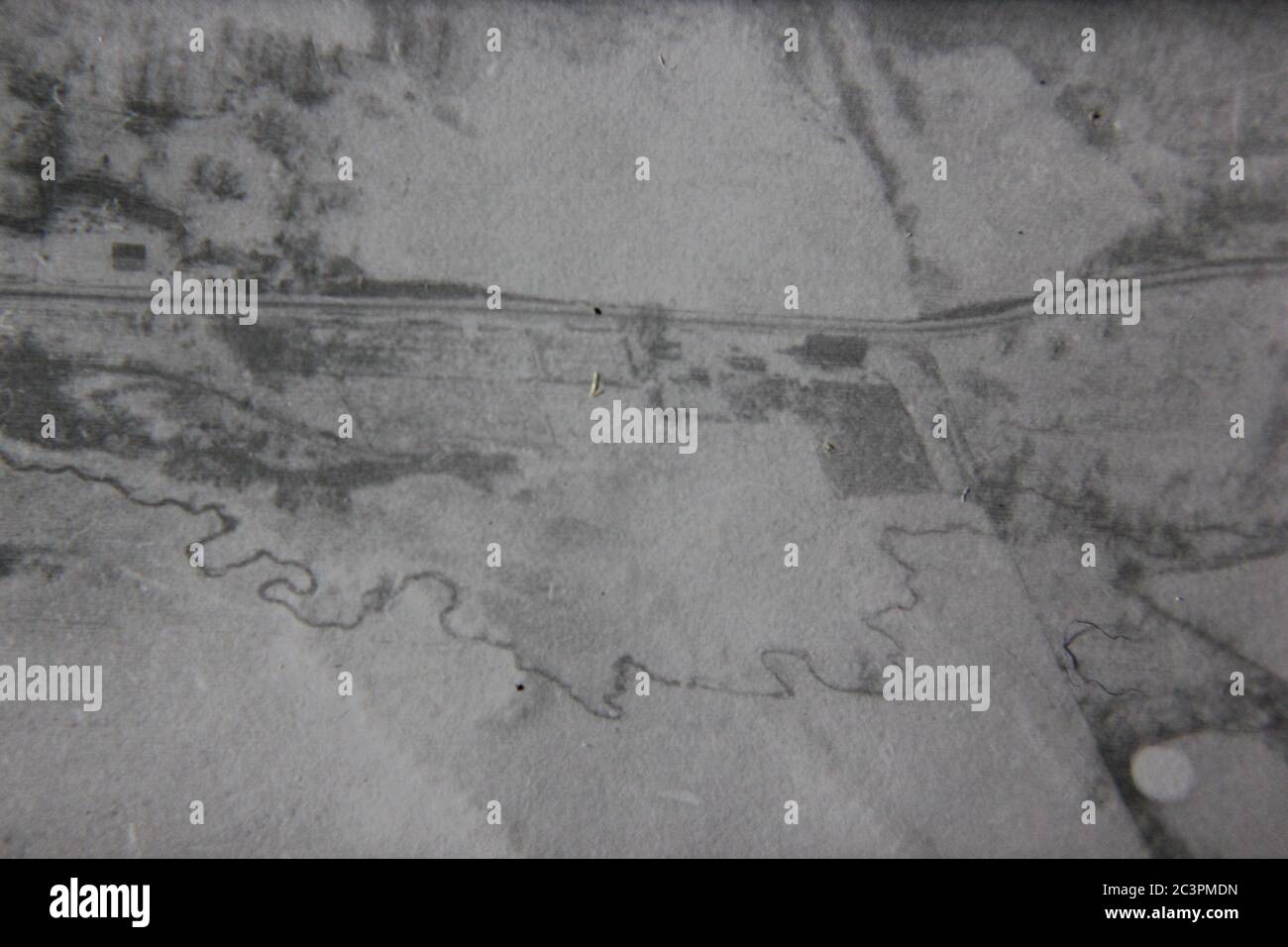 Fine 70s vintage black and white extreme aerial photography of ...