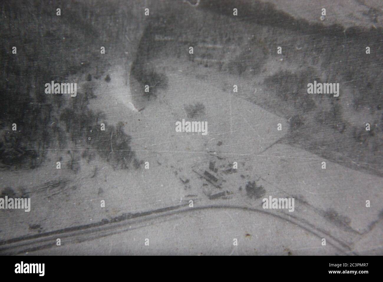 Fine 70s vintage black and white extreme aerial photography of ...