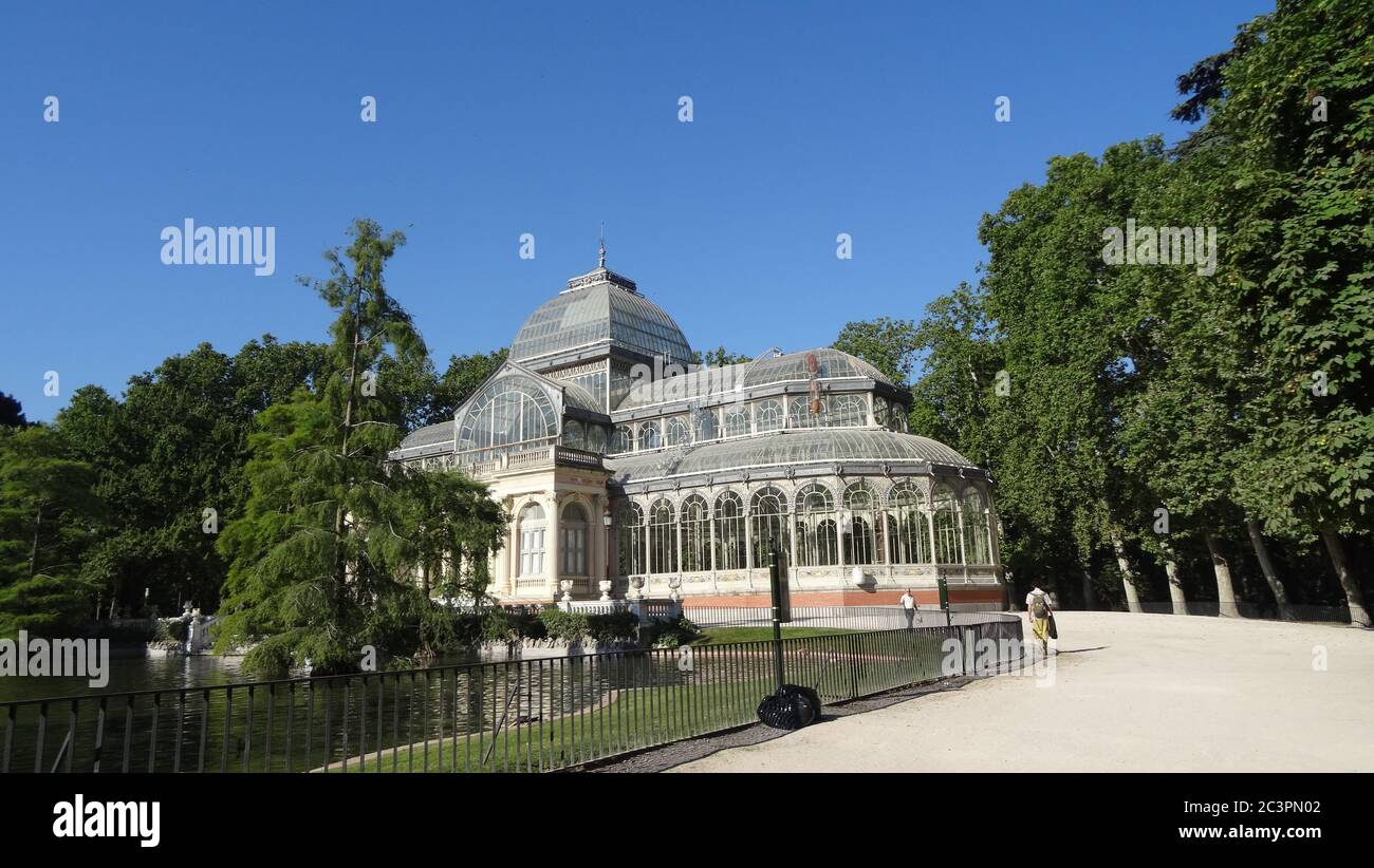 The magnificent architecture of Madrid. The park, the palace and the ...