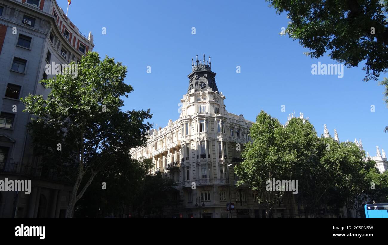 The magnificent architecture of Madrid. The park, the palace and the ...