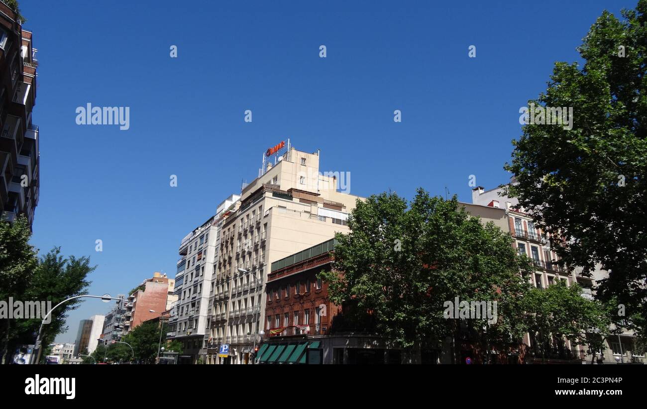 The magnificent architecture of Madrid. The park, the palace and the ...