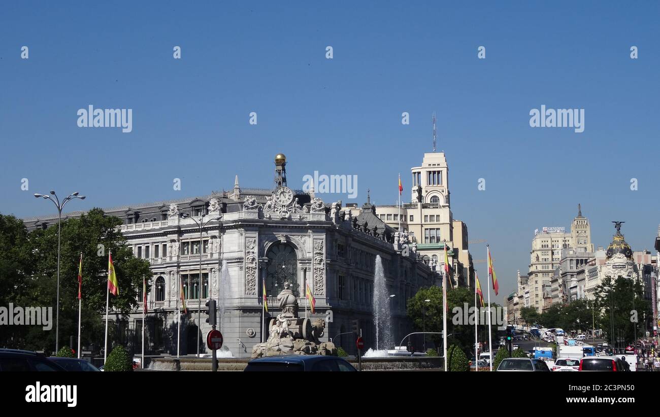 The magnificent architecture of Madrid. The park, the palace and the ...