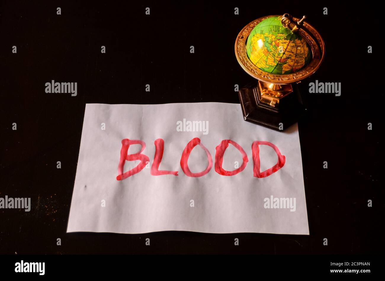 Word Blood Text Writed on a White Paper Stock Photo - Alamy