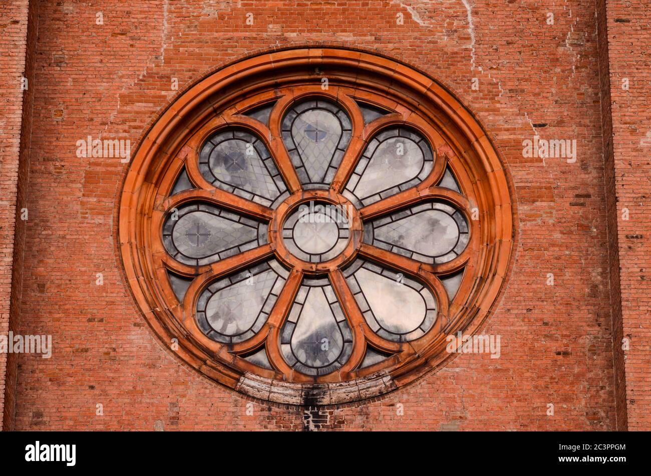 Rose Window of a Church in North Italy Stock Photo - Alamy