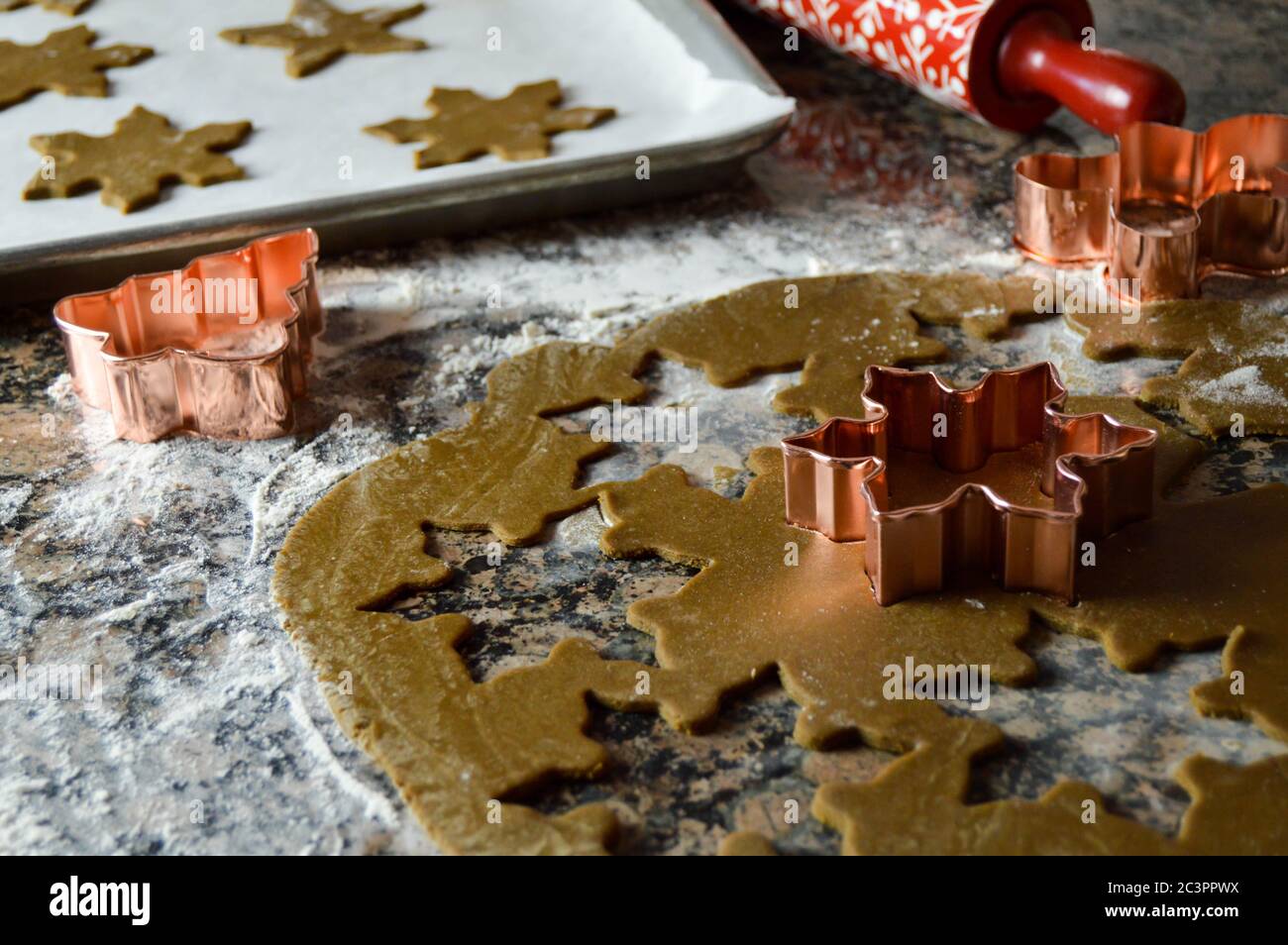 Gingerbread cookie baking Stock Photo - Alamy