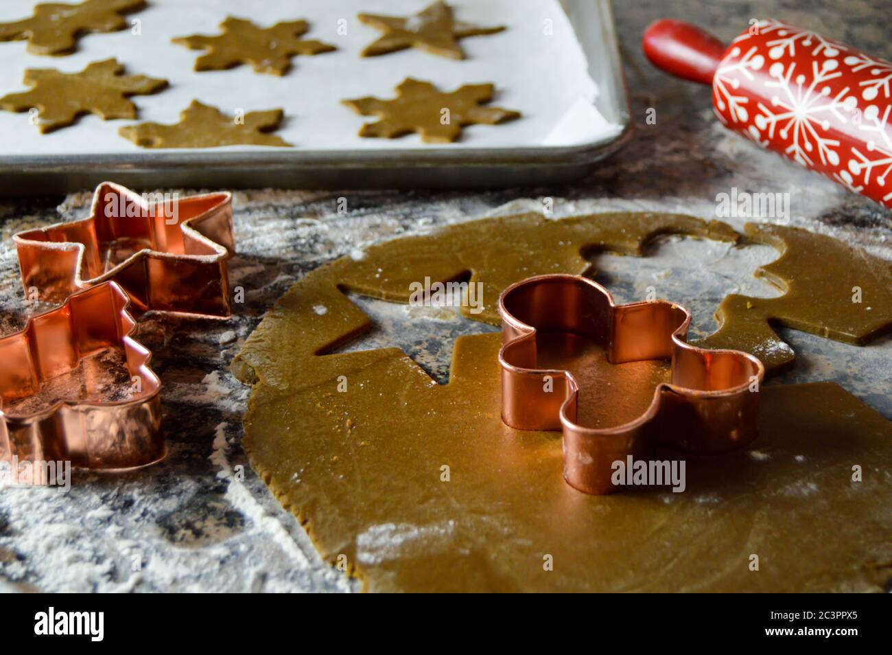 Gingerbread cookie baking Stock Photo - Alamy