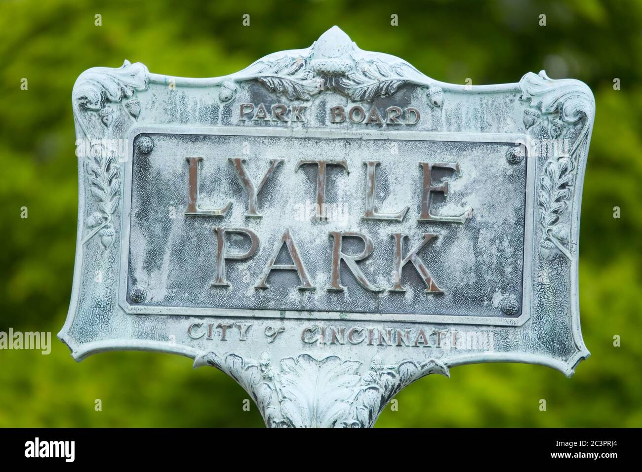 Sign in Lytle Park,Cincinnati, Ohio, USA Stock Photo - Alamy