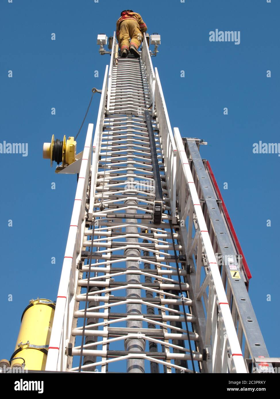 Firefighter practice ladder truck hi-res stock photography and images ...