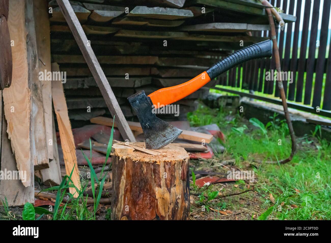 Farmer with axe hi-res stock photography and images - Alamy