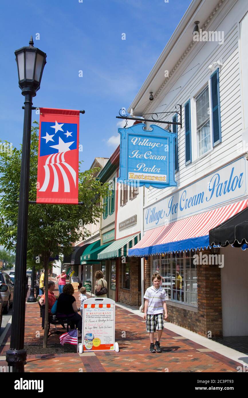 Historic Downtown District,Lebanon City,Cincinnati region, Ohio, USA ...