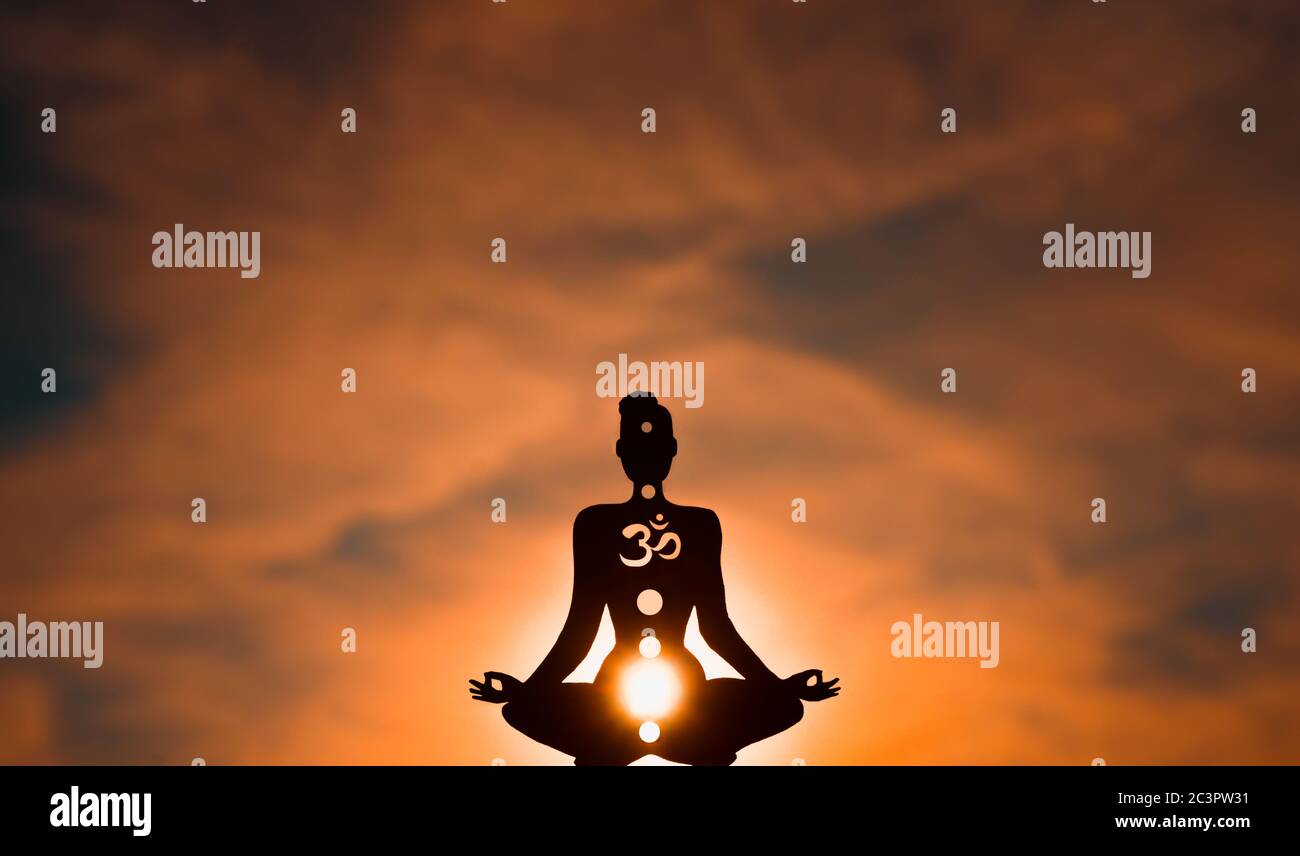 Illustration of a figure showing chakras - the color Orange shows the ...