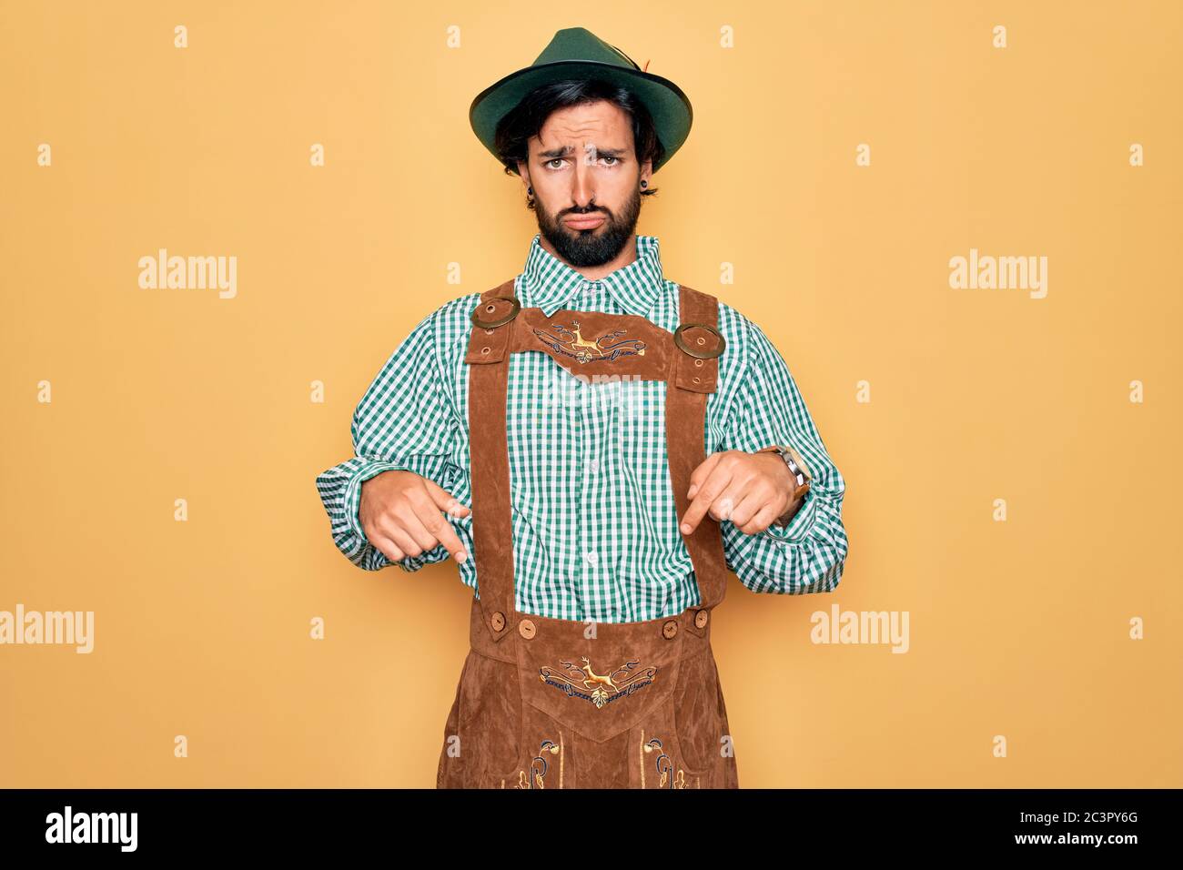 Young handsome man wearing tratidional german octoberfest custome for ...