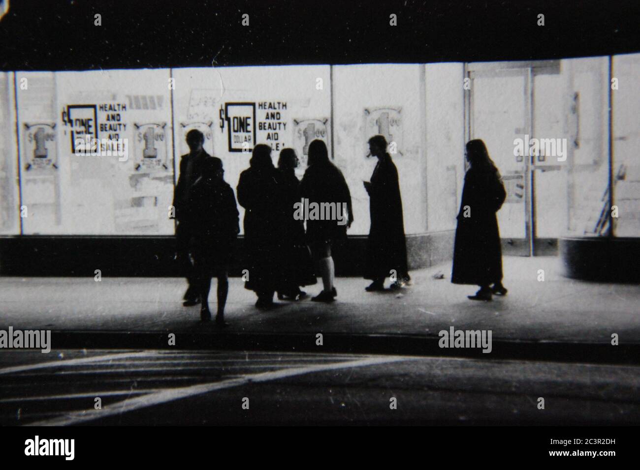 Fine 70s vintage black and white extreme photography of a group of ...