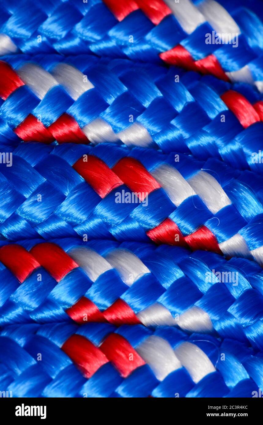 Background Texture Of The Blue Braided Rope Stock Photo - Alamy