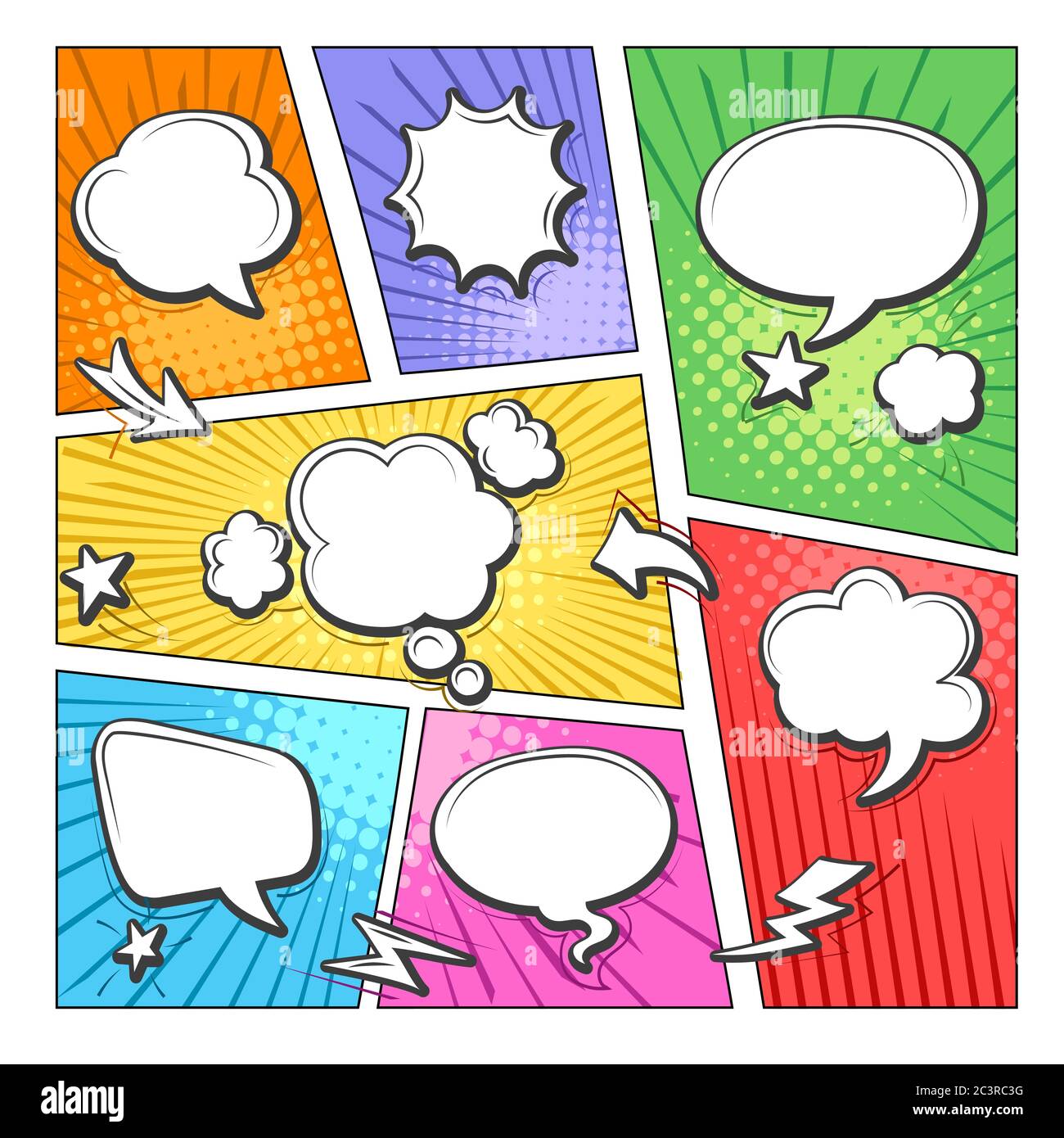 Comic book bubbles layout Stock Vector Image & Art - Alamy