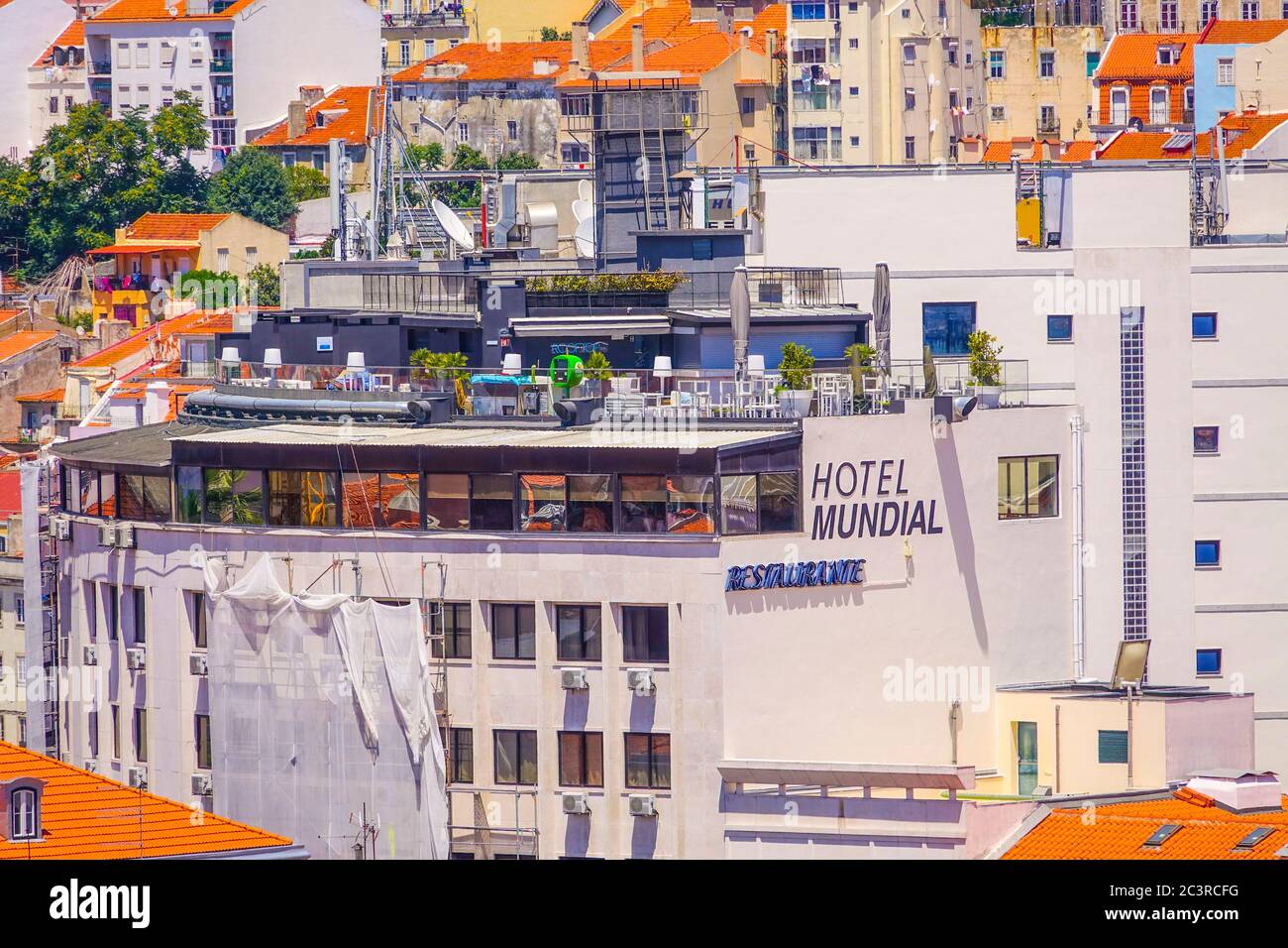 Hotel Mundial in Lisbon Stock Photo - Alamy