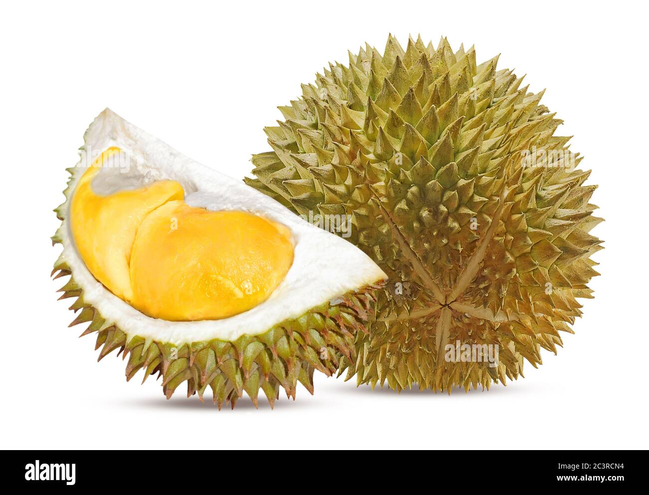 Durian fruit isolated on white background Stock Photo - Alamy