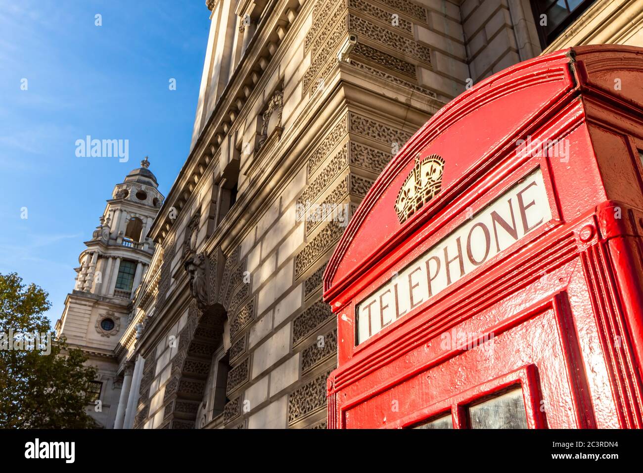 Red phone booth in London. United Kingdom, Europe Stock Photo - Alamy