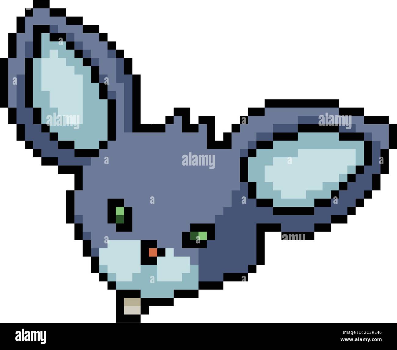 vector pixel art mouse head isolated cartoon Stock Vector Image & Art ...