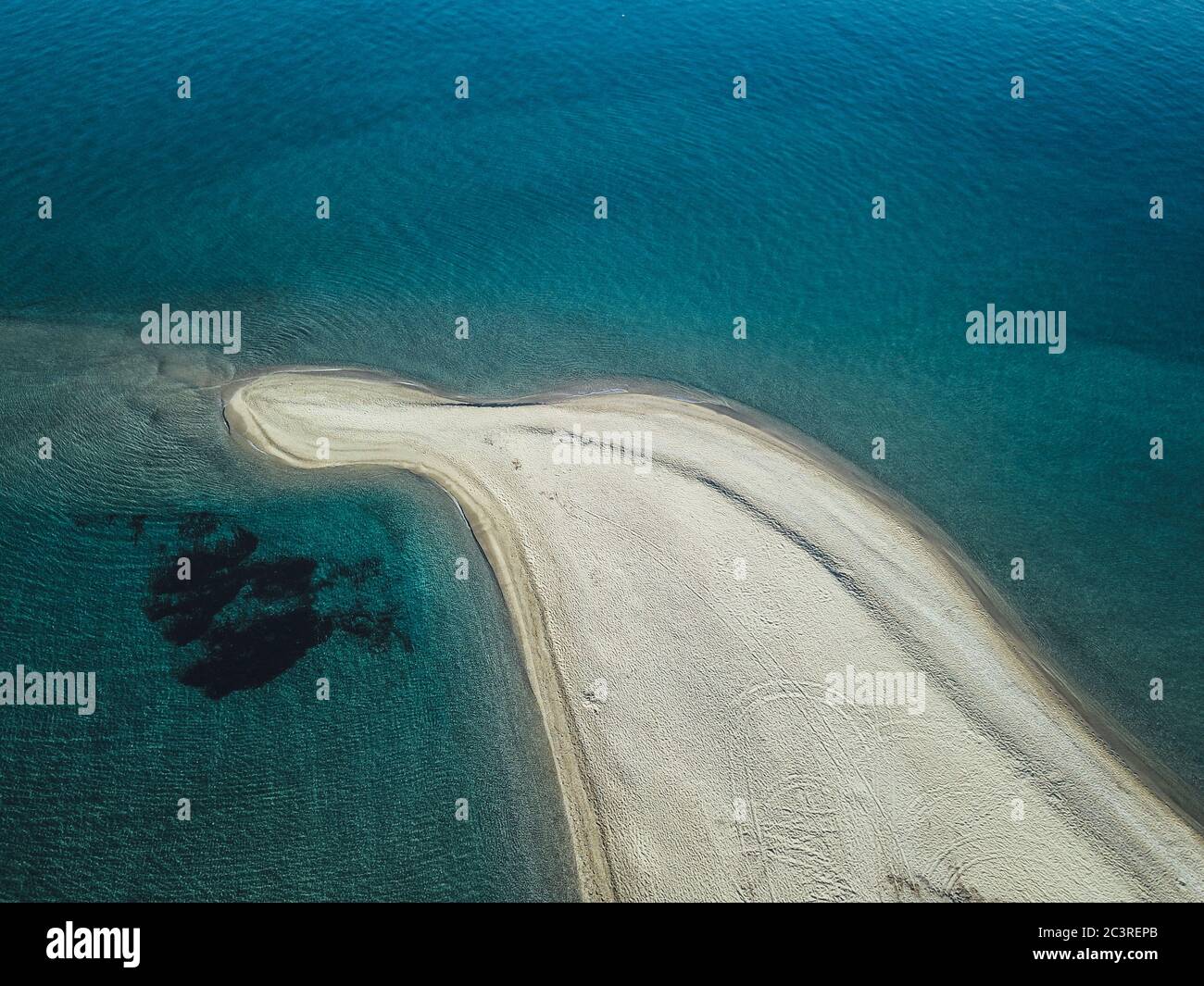 Aerial view of the sandy island at the sea Stock Photo - Alamy