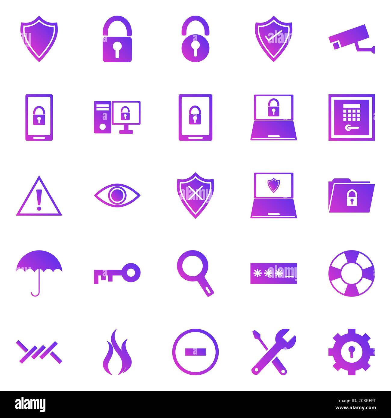 Security vector icons on Cut Out Stock Images & Pictures - Alamy