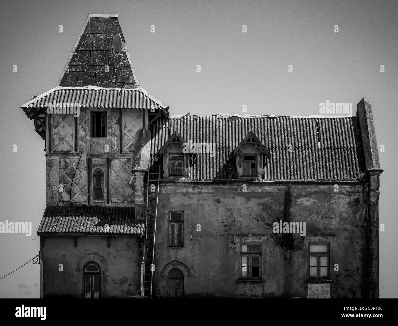 Green house facade symbol Black and White Stock Photos & Images - Alamy