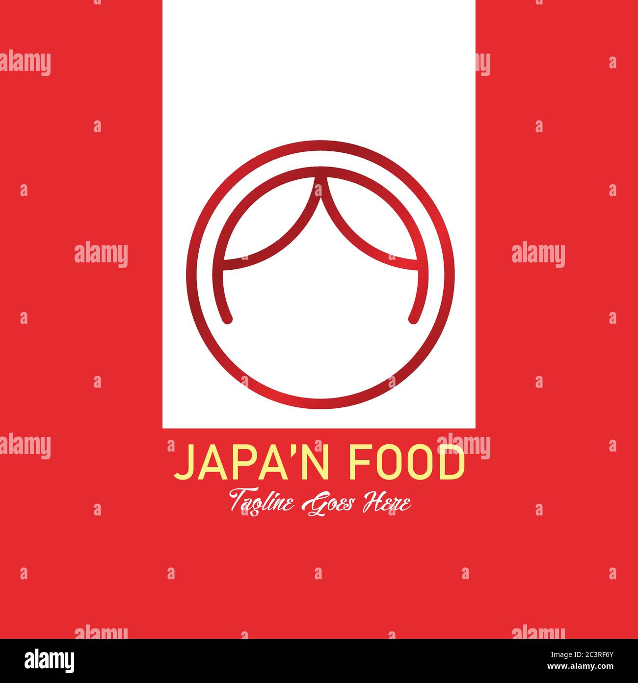 Illustration of cafe curtain line. Japanese cuisine vector logo design ...
