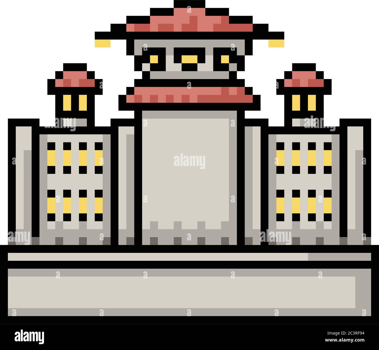 8 bit building Stock Vector Images - Alamy