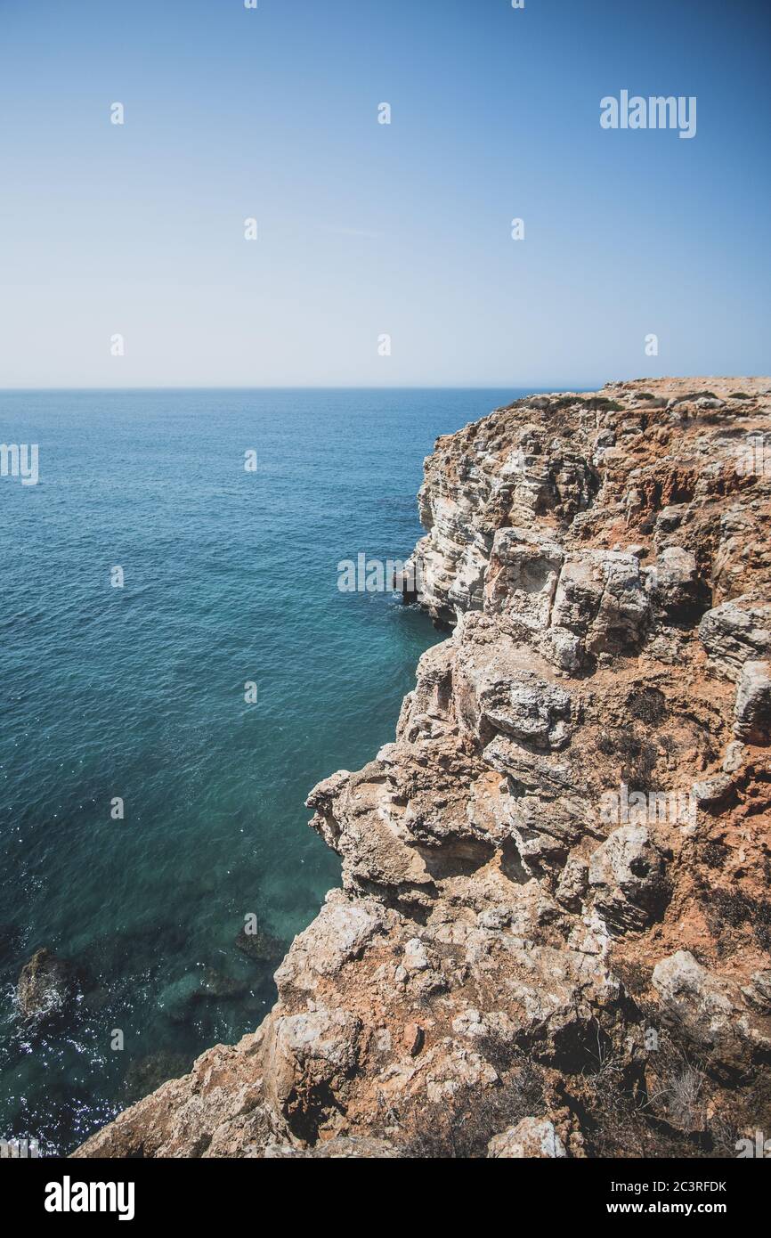 Aerial view of the sea and the cliffs Stock Photo - Alamy