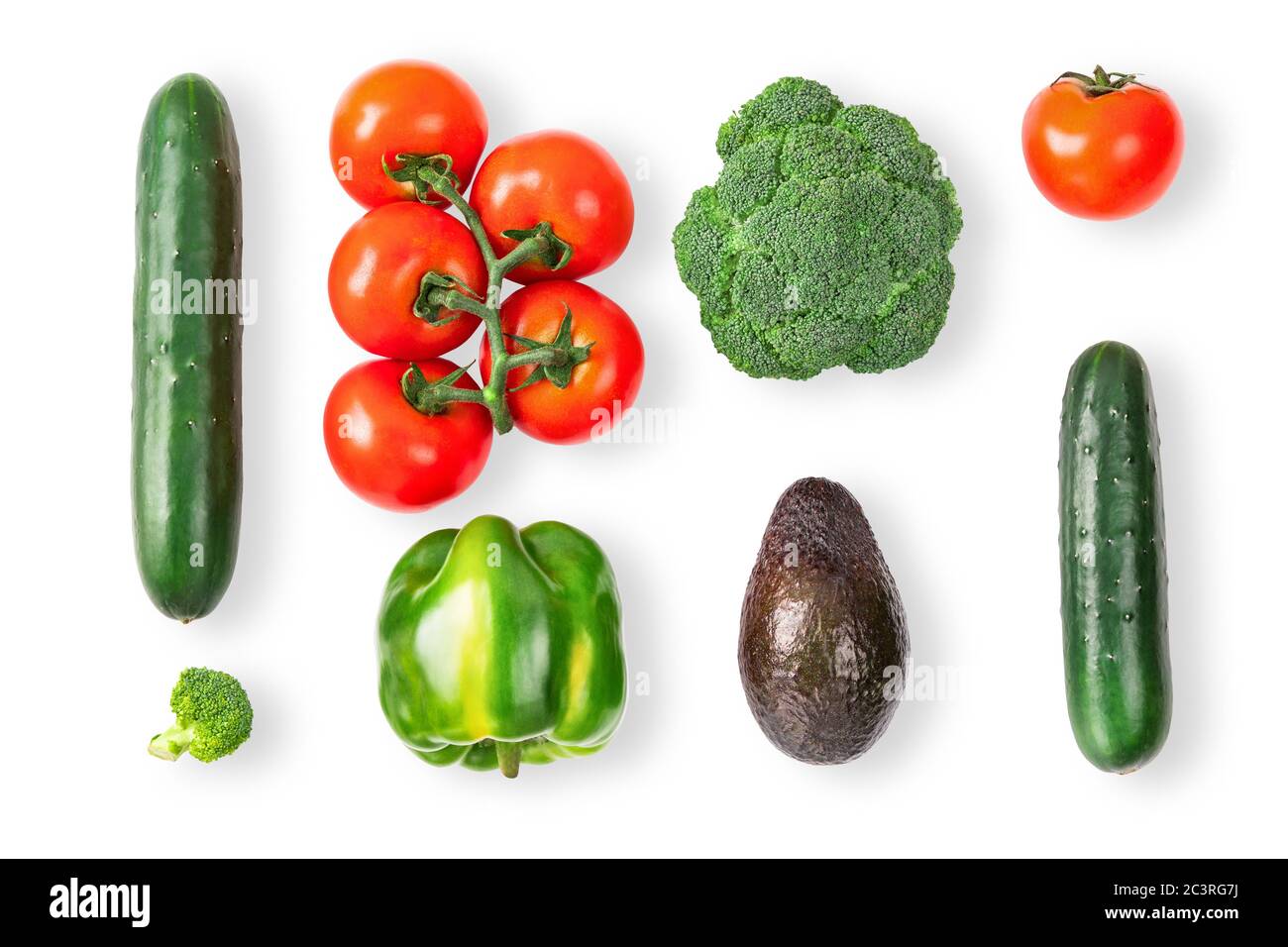 Vegetable creative layout on white background Stock Photo - Alamy