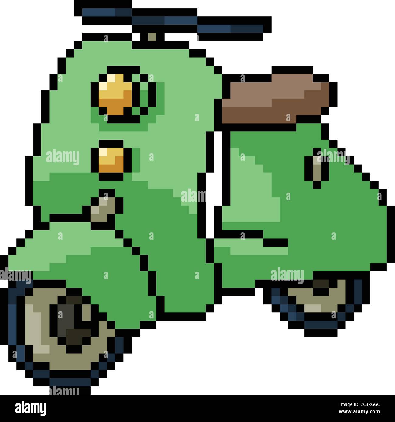 vector pixel art small motorcycle isolated cartoon Stock Vector Image ...