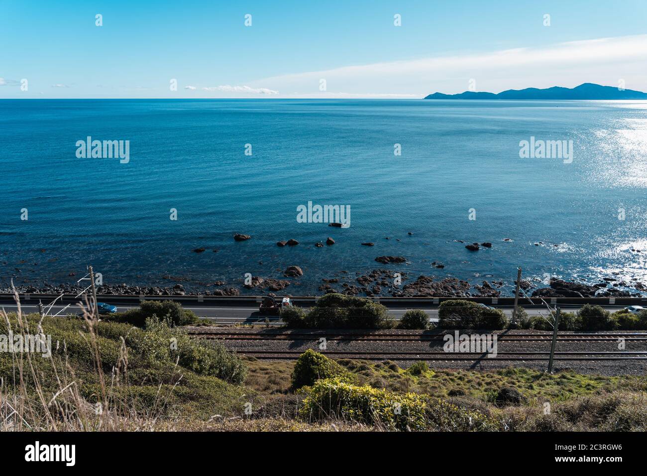 New Zealand Wellington Landscape; nature background Stock Photo - Alamy