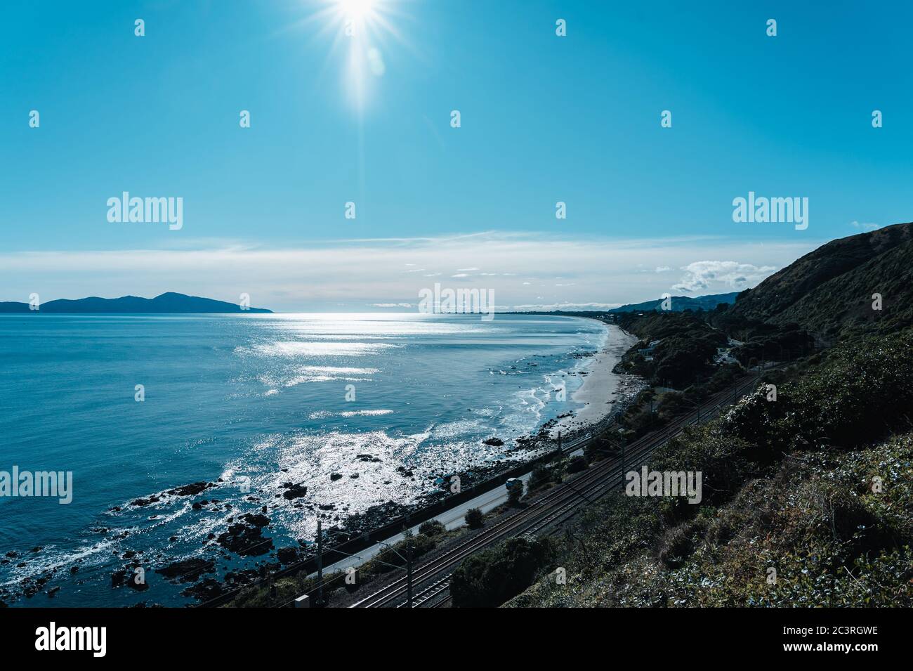 New Zealand Wellington Landscape; nature background Stock Photo - Alamy
