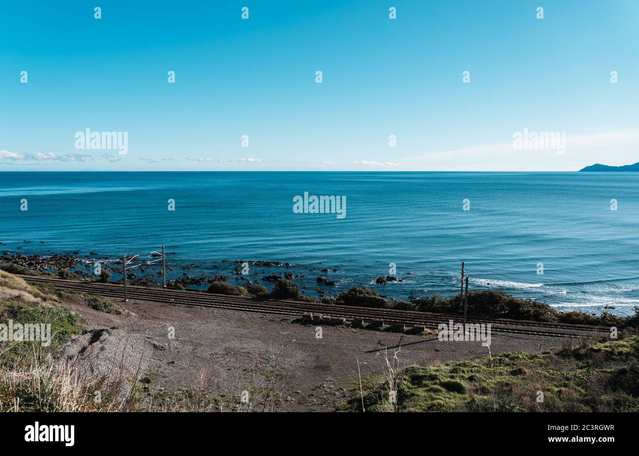 New Zealand Wellington Landscape; nature background Stock Photo - Alamy