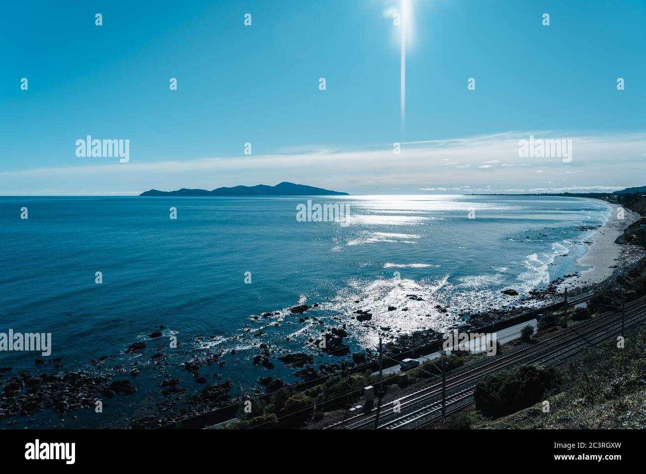 New Zealand Wellington Landscape; nature background Stock Photo - Alamy
